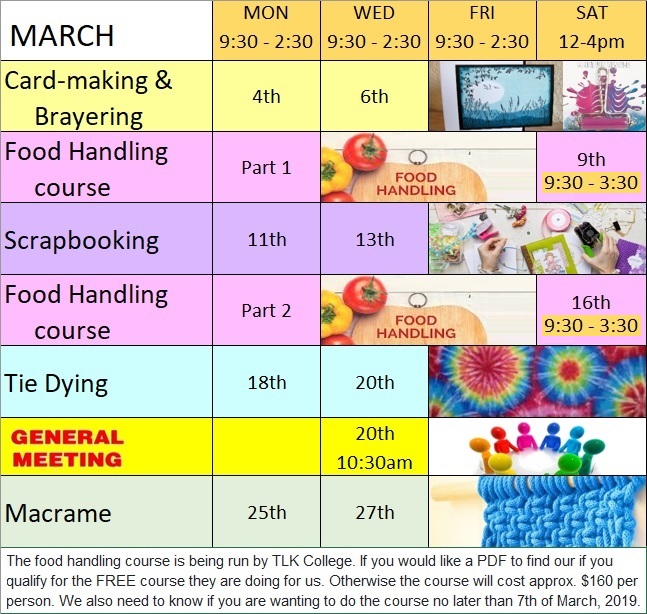 March schedule now available. – Her Cave